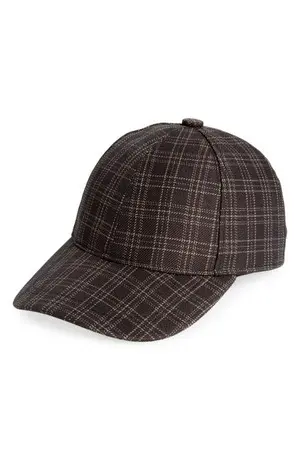 Vince Kirkby Plaid Baseball Cap - Charcoal