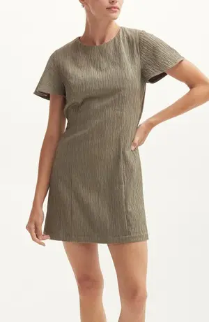 CRESCENT Textured Back Cut Out Mini Dress