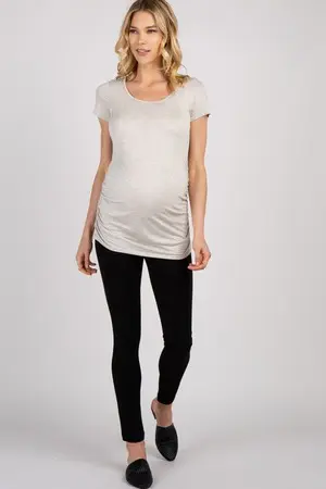 PINKBLUSH Skinny Maternity Pants - Black