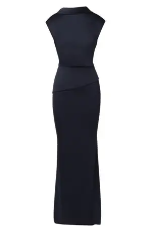 Adrianna Papell Popover Satin Crepe Gown