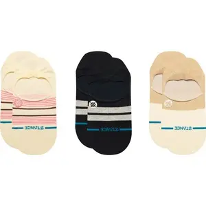 Stance Flipside Assorted 3-pack Invisible Socks - Canvas/black/beige