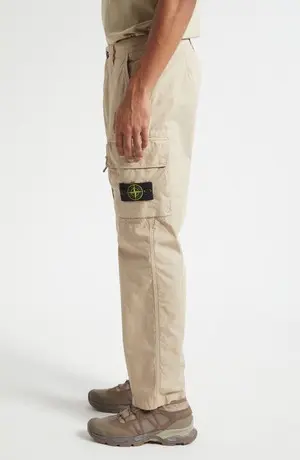 Stone Island Cotton Canvas Cargo Trousers