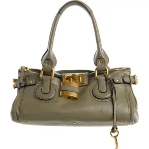 Chloe Green Leather Shoulder Bag