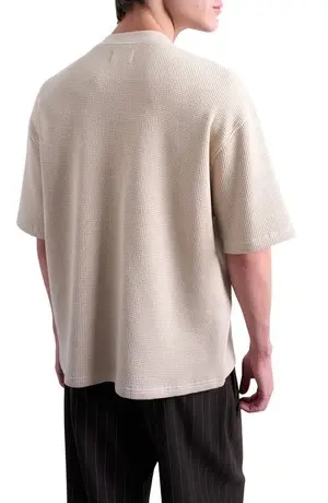 Topman Oversize Waffle Texture Cotton T-shirt