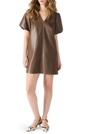 Steve Madden Tilly Faux Leather Mini Dress