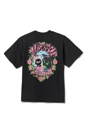 MAUI & SONS X Pabst Blue Ribbon Shark Can Graphic T-shirt - Black