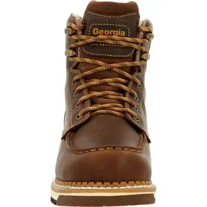 GEORGIA BOOT 6-inch Amp Lt Waterproof Moc-toe Wedge Work Boots