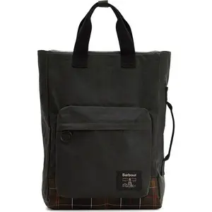 Barbour Field Waxed Cotton Backpack - Sage/classic