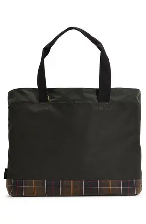 Barbour Field Water-resistant Waxed-cotton Tote