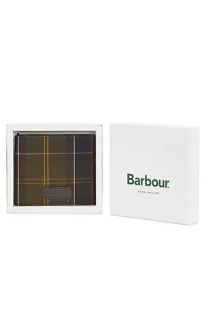 Barbour Tartan Plaid Rfid Bifold Wallet