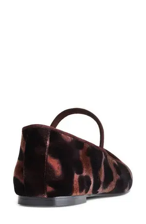 Madewell Greta Leopard Print Velvet Mary Jane Flat