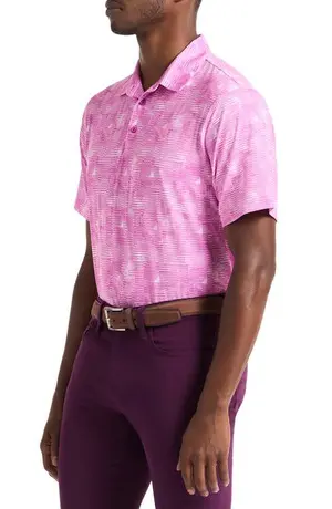 Robert Graham Norlen Geo Pattern Performance Golf Polo