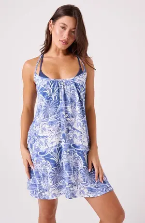 Roxy Mana Spring Adventure Cover-up Mini Sundress