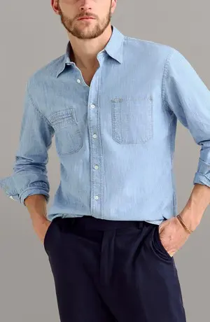 Billy Reid Field Organic Cotton Button-up Shirt