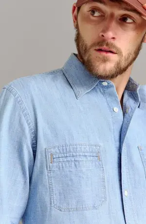 Billy Reid Field Organic Cotton Button-up Shirt