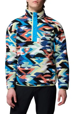 Columbia Printed Fleece Pullover - Compass Blue Reflections