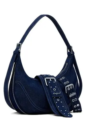 Desigual Belted Denim Shoulder Bag