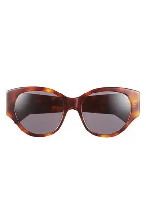 Celine Maxi Triomphe 55mm Butterfly Sunglasses - Blonde Havana/smoke