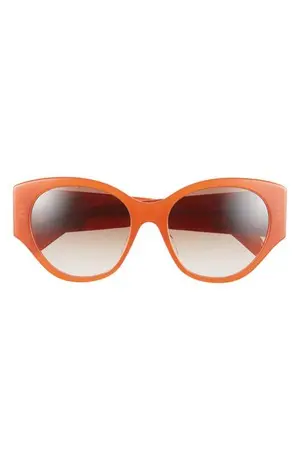 Celine Maxi Triomphe 55mm Butterfly Sunglasses - Shiny Orange/gradient Brown