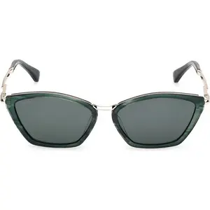Max Mara Miller 54mm Sunglasses - Striped Emerald/gold