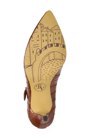 BELLA VITA Lainey Pointed Toe Pump - Tan Croco