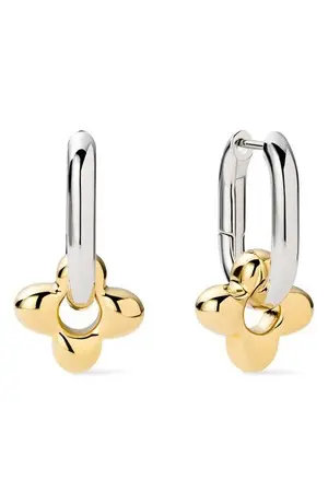 ANA LUISA Cassia Drop Hoop Earrings - Gold /silver