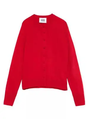 Alpha Studio Button-front Cardigan - Red