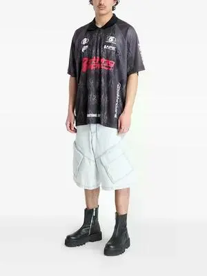 A BATHING APE Flame-print T-shirt