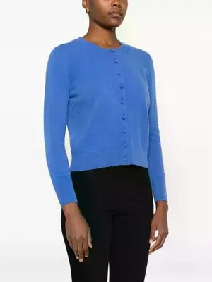 Alpha Studio Buttoned Wool Cardigan - Blue