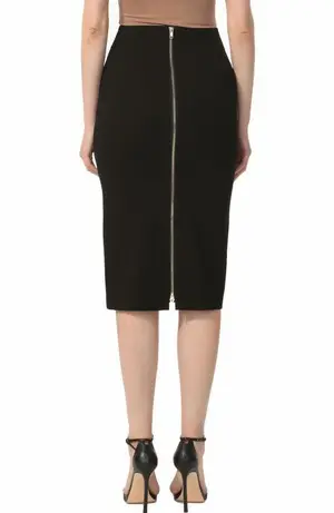 KIMI + KAI Exposed Back Zip Pencil Skirt