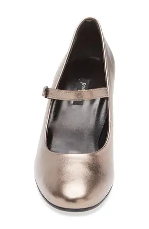 Paul Green Cassie Mary Jane Pump - Earth Metallic Nappa