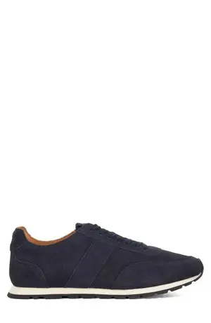Dune London Treyson Suede Low Top Runner Sneakers - Navy