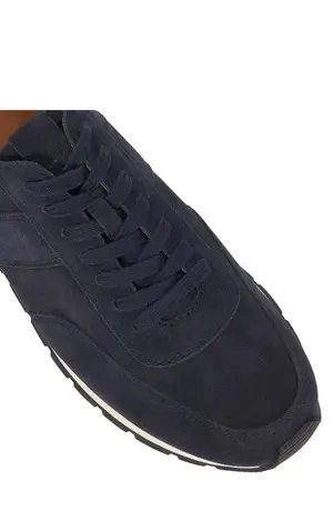 Dune London Treyson Suede Low Top Runner Sneakers - Navy