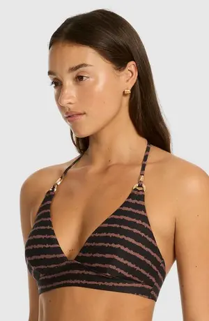SEA LEVEL Riptide Longline Halter Bikini Top