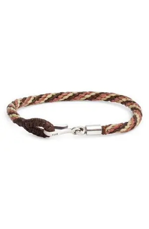 Caputo & Co Tricolor Macramé Bracelet - Brown Combo