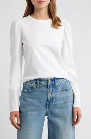 Madewell Cotton Puff-sleeve Top