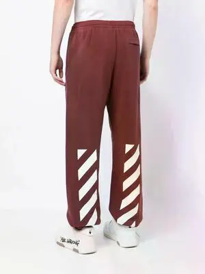 Off-White Logo-print Cotton Track Pants - Blue