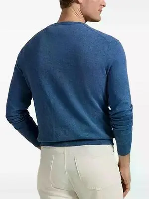 Polo Ralph Lauren Embroidered Crew-neck Sweater - Blue