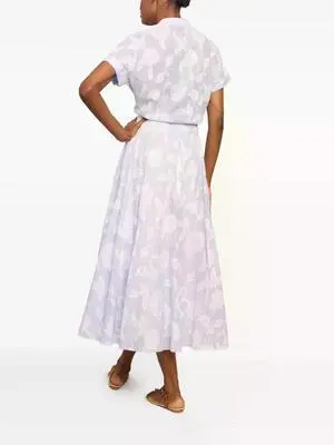 Cara Cara Floral-print Sculpted Skirt