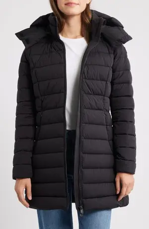 SAVE THE DUCK Dorothy Water Resistant Quilted Puffer Coat - Black