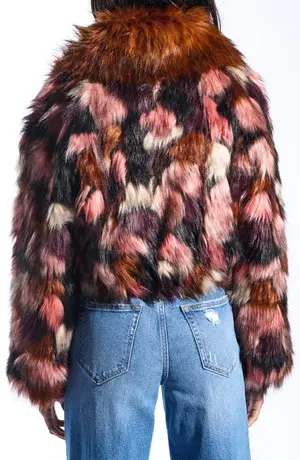AZALEA WANG Faux Fur Jacket
