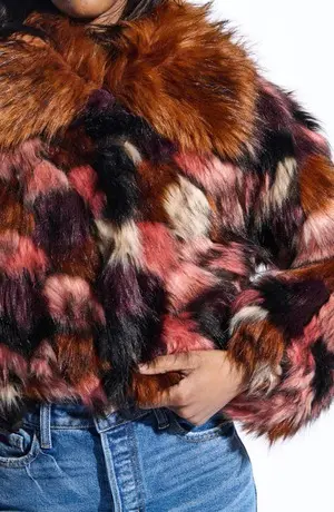 AZALEA WANG Faux Fur Jacket
