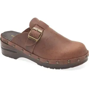 Chocolat Blu Buckled Mules Clogs For Women