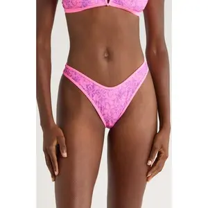 KULANI KINIS High Cut Thong Bikini Bottom - Bubble Berry