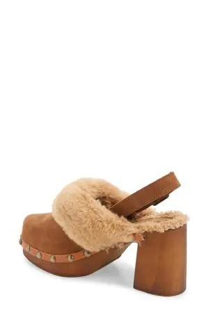 CHOCOLAT BLU Fawn Faux Shearling Mule