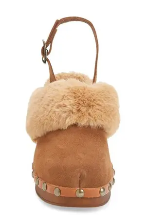 CHOCOLAT BLU Fawn Faux Shearling Mule