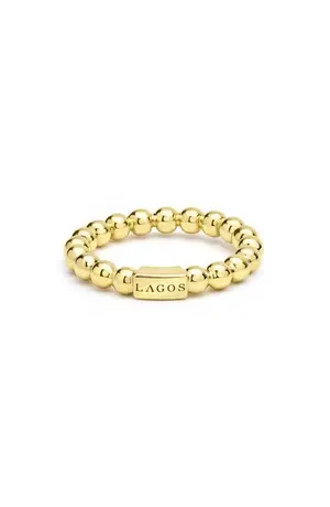 Lagos Caviar 18k Stacking Ring - Gold