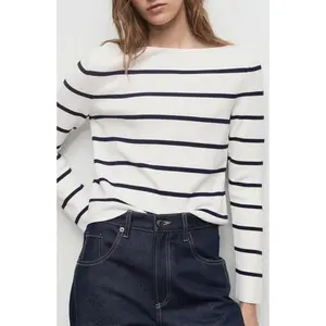 Mango Fine Knit Boat Neck Sweater - Ecru
