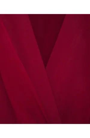 Mango Vene Faux Wrap Dress - Maroon
