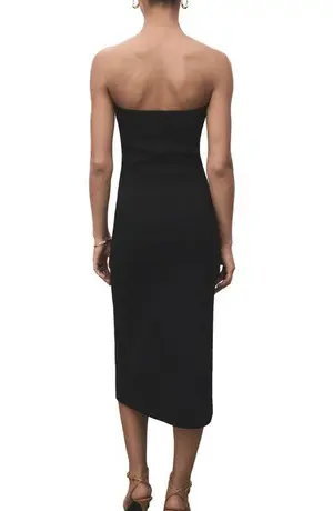 Mango Strapless Midi Dress